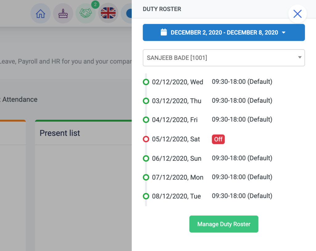 Human Resources Management System - Duty Roster - Eattendance