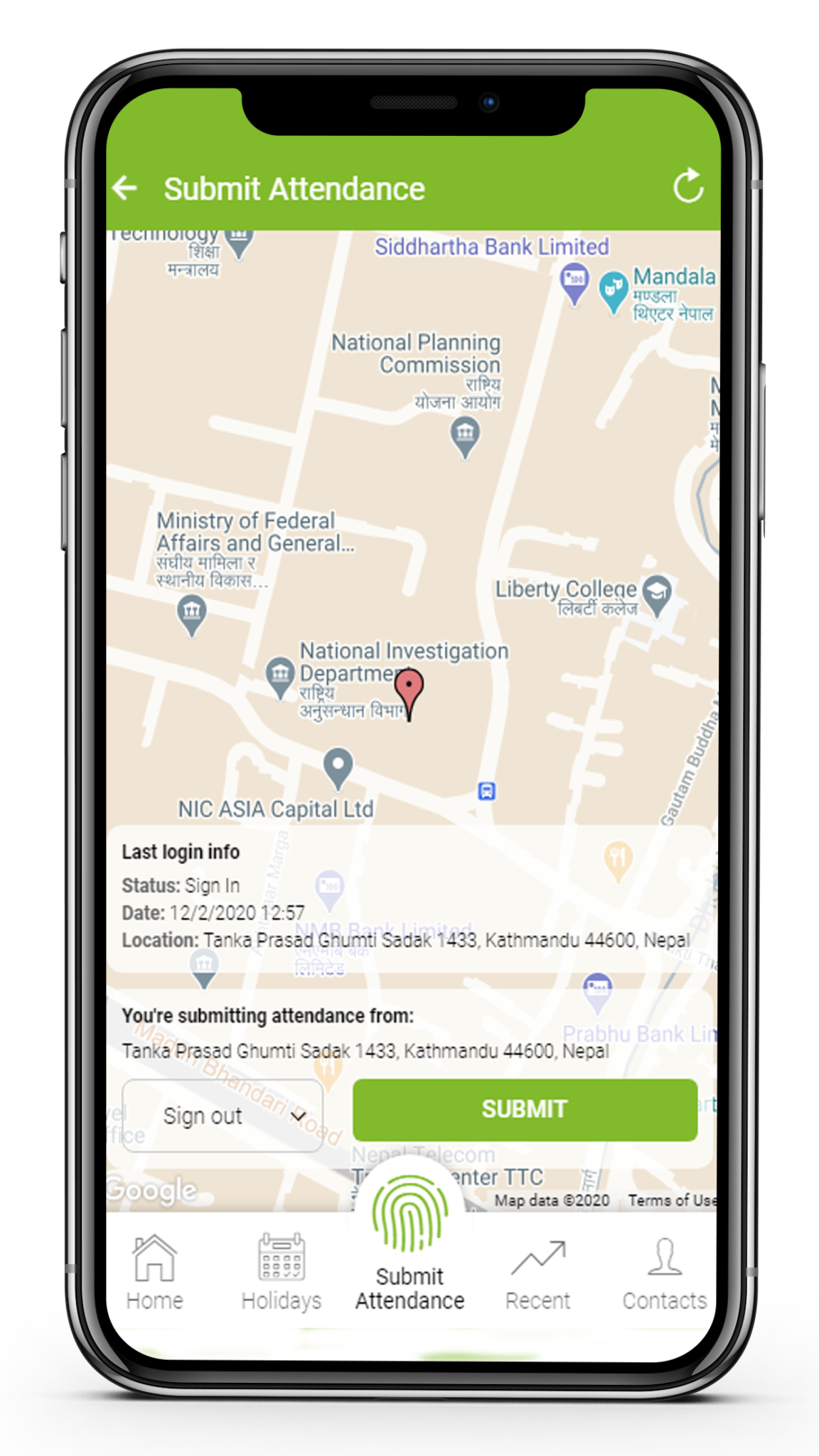 Human Resources - Submit Attendance from app - Eattendance